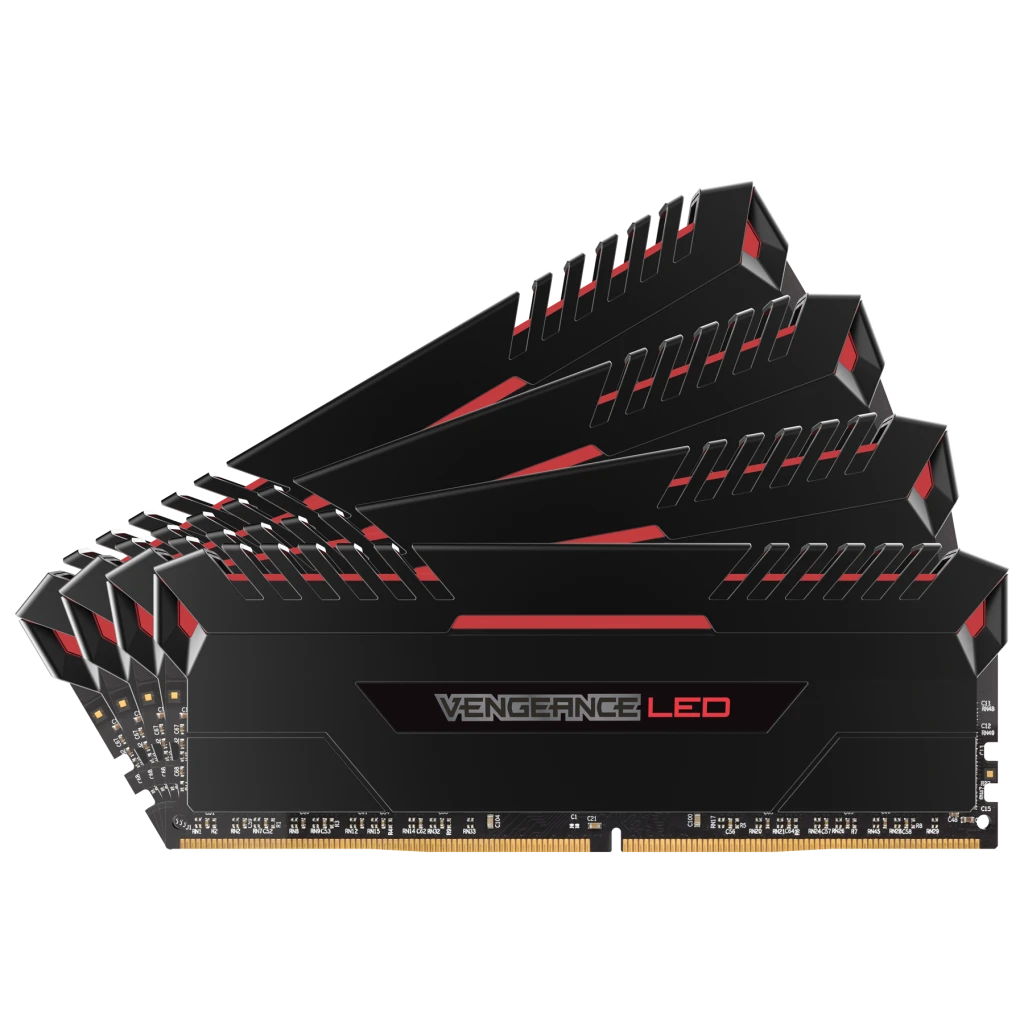 VENGEANCE® LED 32GB (4 x 8GB) DDR4 DRAM 3200MHz C16 Memory Kit - Red LED