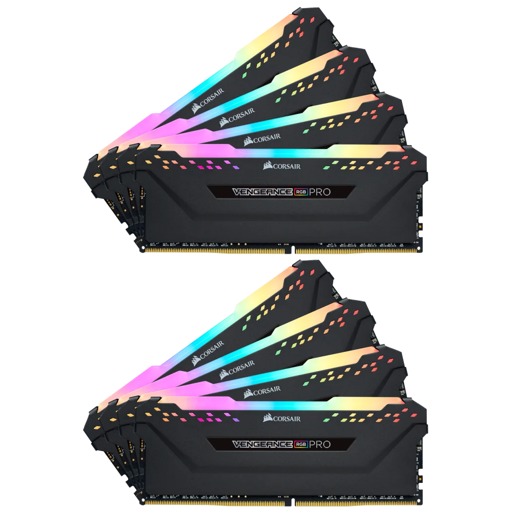VENGEANCE® RGB PRO 64GB (8 x 8GB) DDR4 DRAM 3600MHz C18 Memory Kit — Black