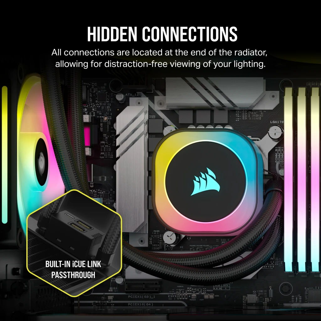 CORSAIR iCUE Link H100i RGB Black CPU Cooler Price in BD | RYANS