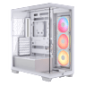 3500X LX-R RGB iCUE LINK Mid-Tower PC Case - White