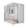 Gabinete para PC Mid Tower de câmara tripla AIR 5400 RS-R ARGB - Branco