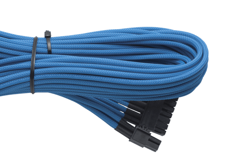 Individually Sleeved 24pin ATX Cable Type 3 (Generation 2), BLUE
