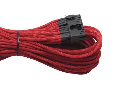 Individually Sleeved ATX Cable 24pin Type 3 (Generation 2), RED