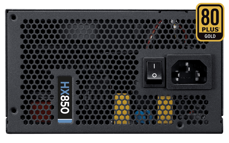 HX Series™ HX850 Power Supply — 850 Watt 80 PLUS® Gold Certified Modular PSU (JP Plug)