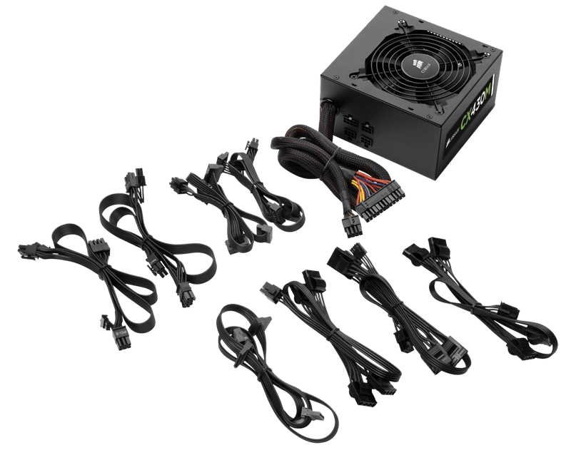 CX Series™ Modular CX430M ATX Power Supply — 430 Watt 80 PLUS® Bronze ...