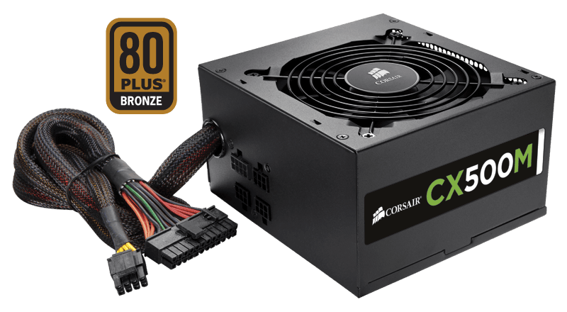 CX Series™ Modular CX500M ATX Power Supply — 500 Watt 80 PLUS® Bronze ...
