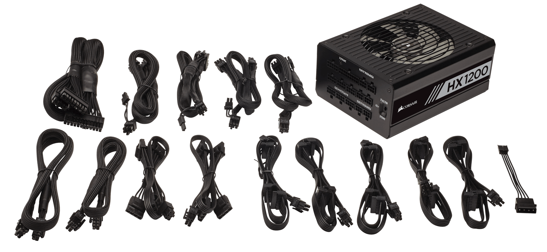 HX Series™ HX1200 — 1200 Watt 80 PLUS® PLATINUM Certified Fully Modular ...