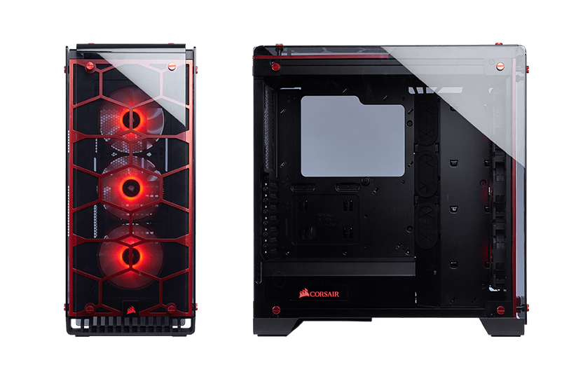 Crystal Series™ 570X RGB ATX Mid-Tower Case — Red