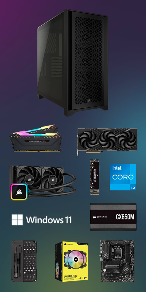 PRO BUILD KIT, i5-14600K, RTX 4070, 1TB M.2, 16GB DDR4, Win11 Home.