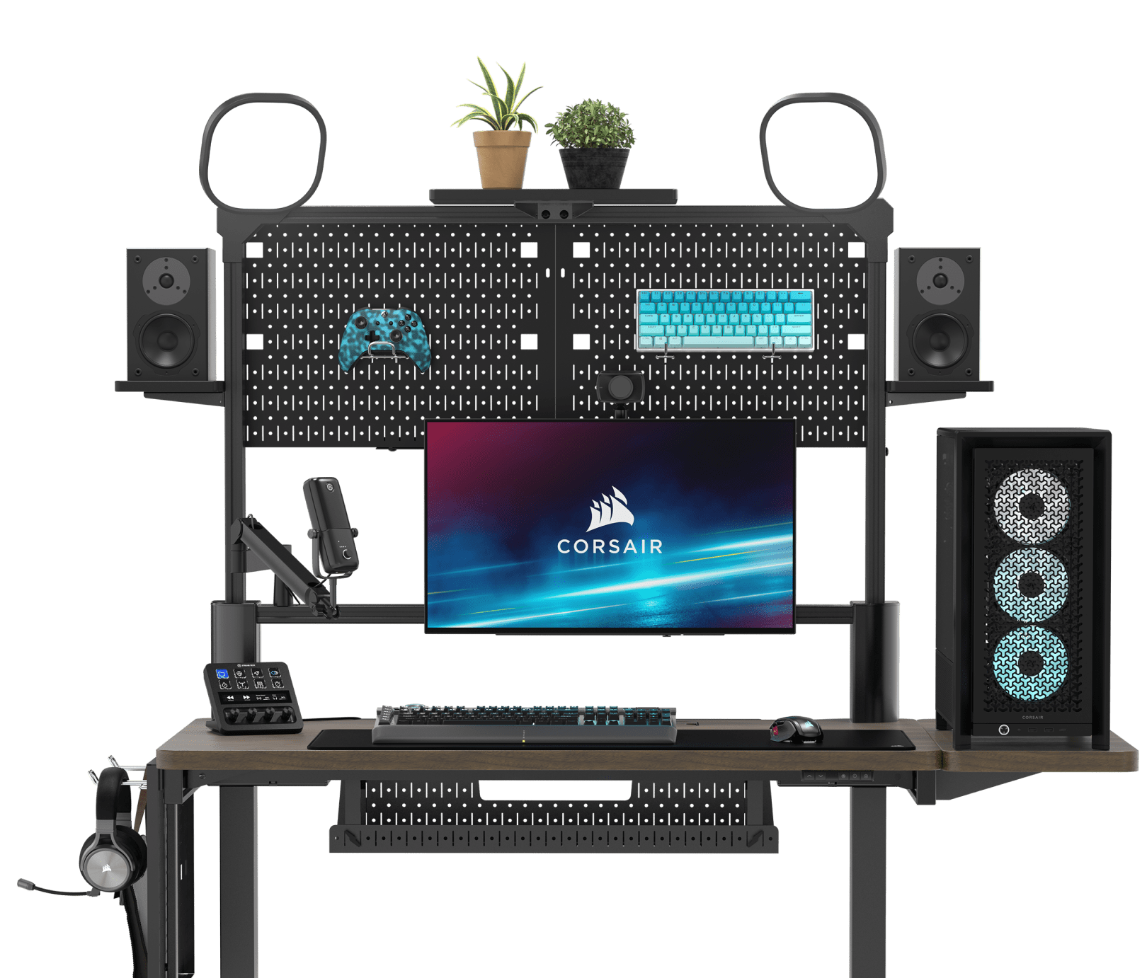 Multi Frame Pegboard Desk Organizer for Platform:4