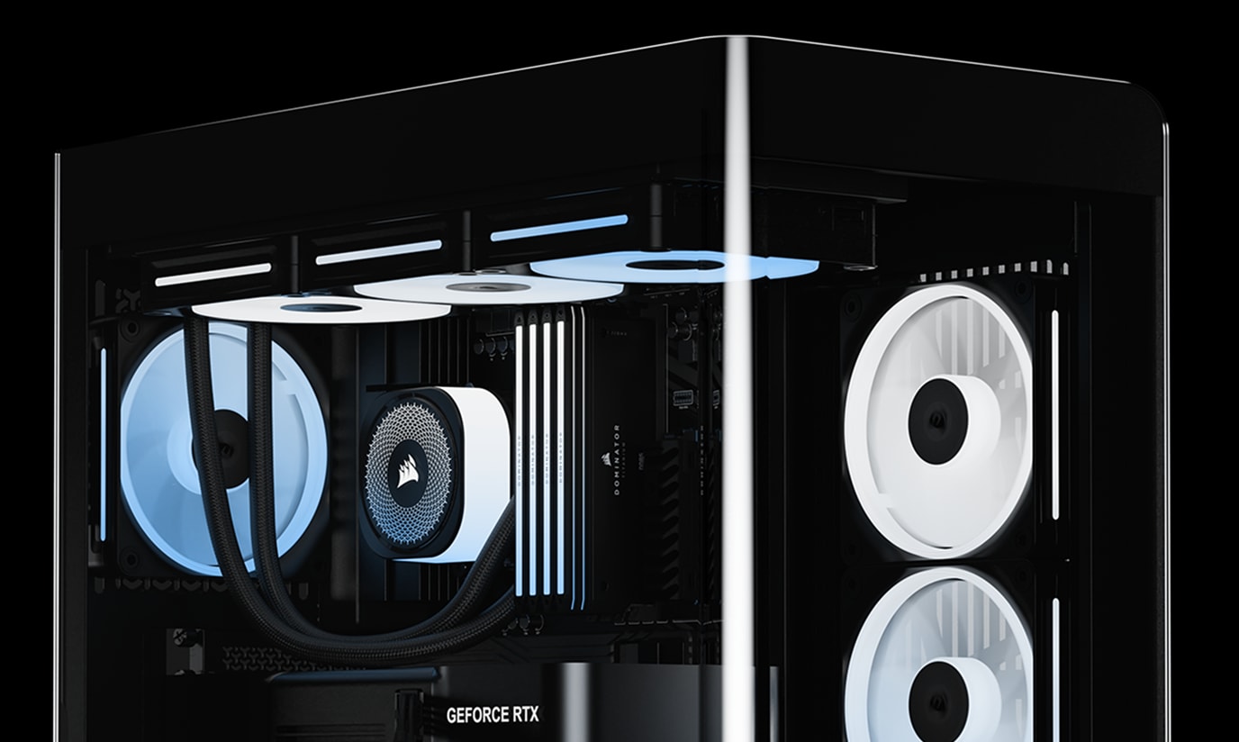 FRAME 4500X LX-R RGB iCUE LINK Panoramic Glass Mid-Tower-PC-Gehäuse