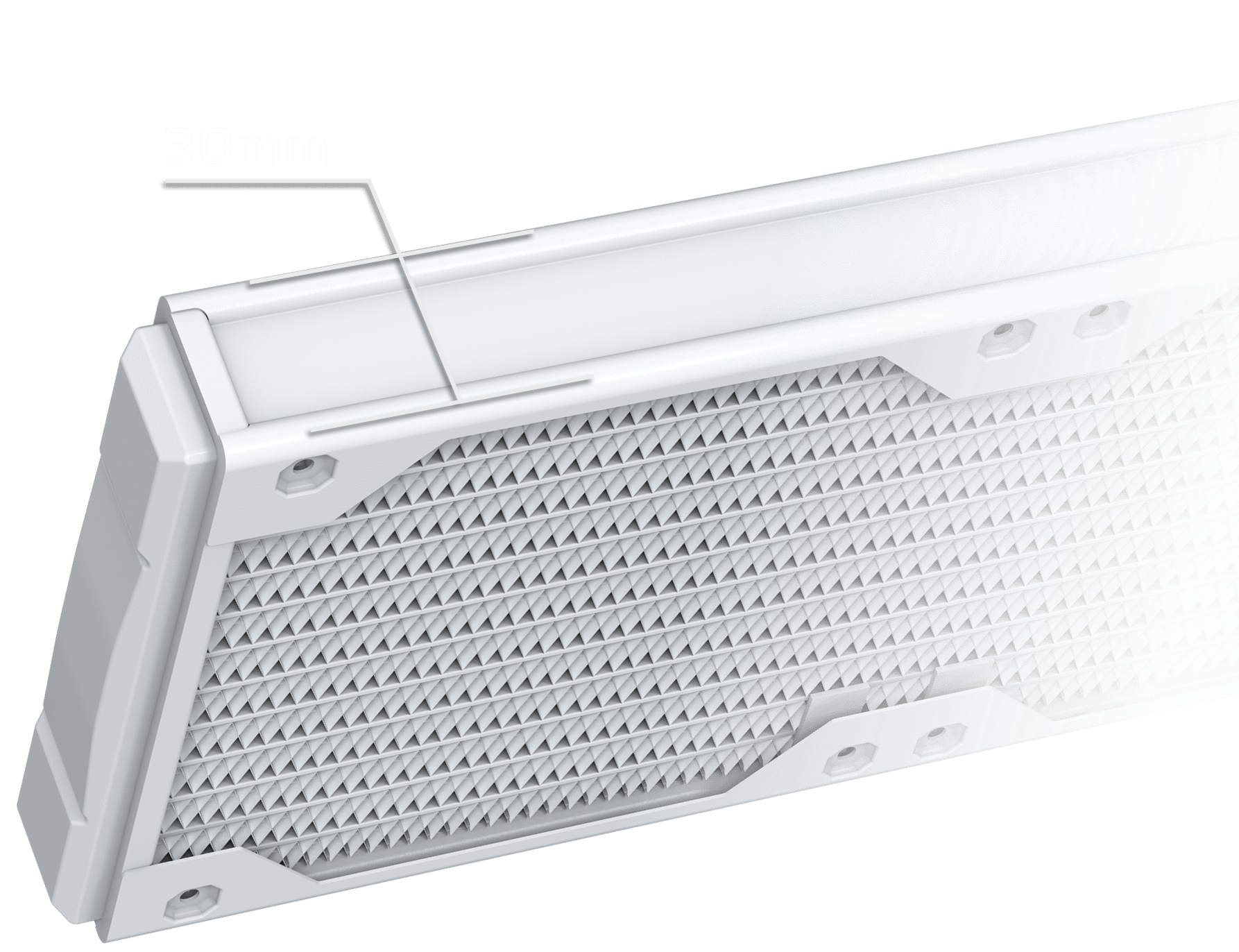 Hydro X Series XR5 360 V2 Custom Cooling Radiator - White