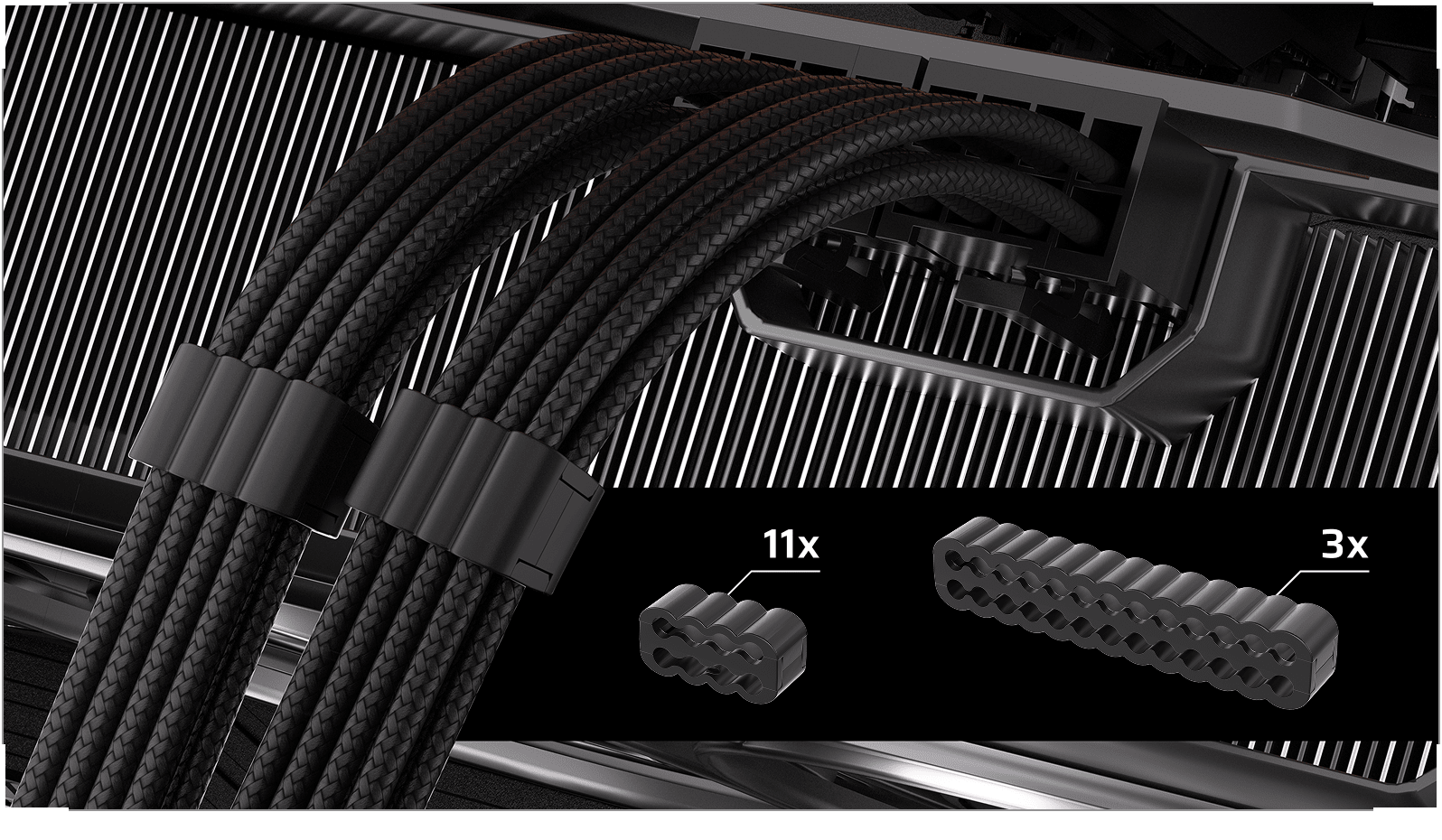 Elite Premium Individually Sleeved Type-4 PSU Cables Pro Kit - Black