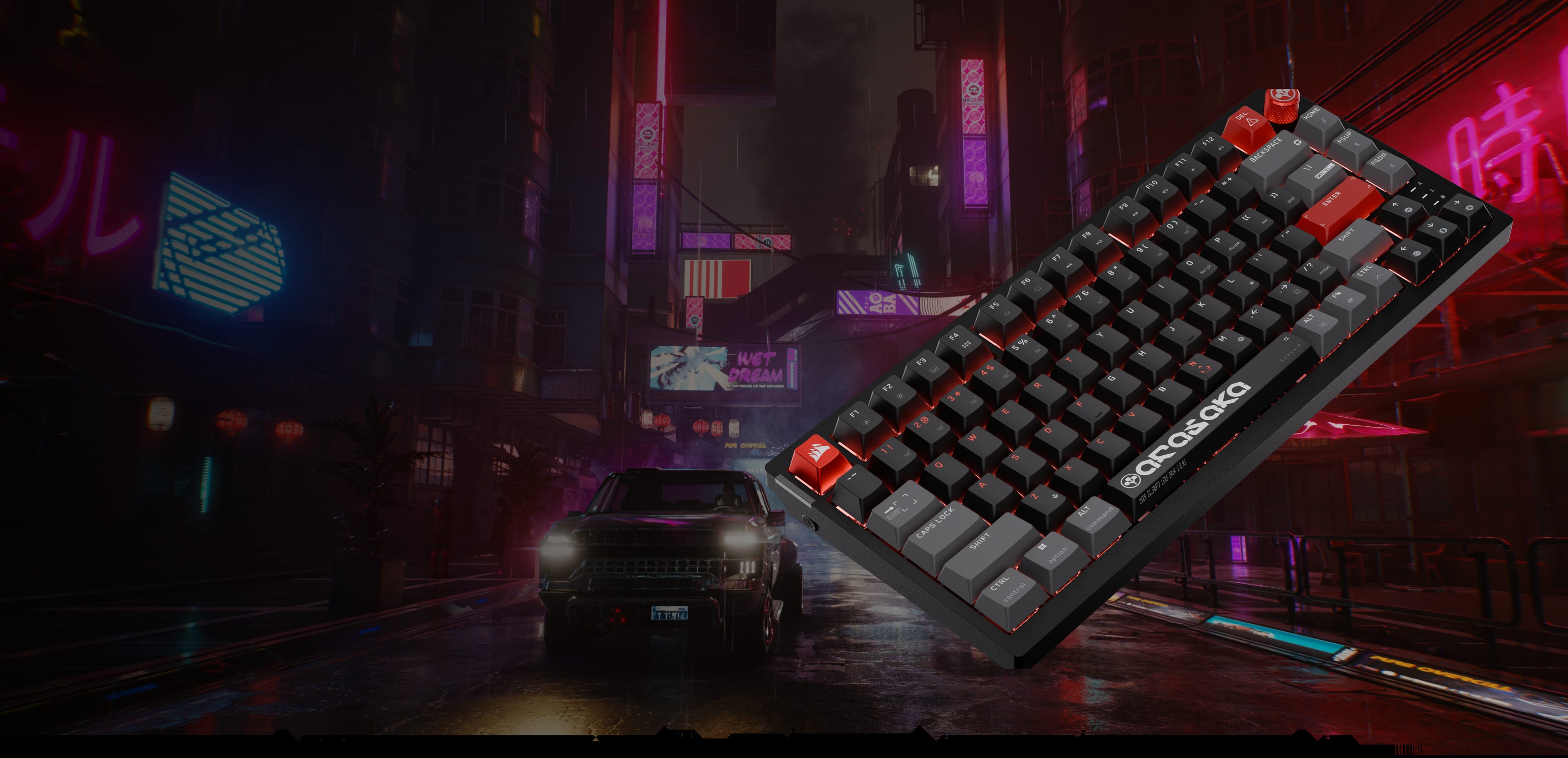 K65 PLUS WIRELESS 75% RGB Mechanical Gaming Keyboard - Cyberpunk 2077 ...
