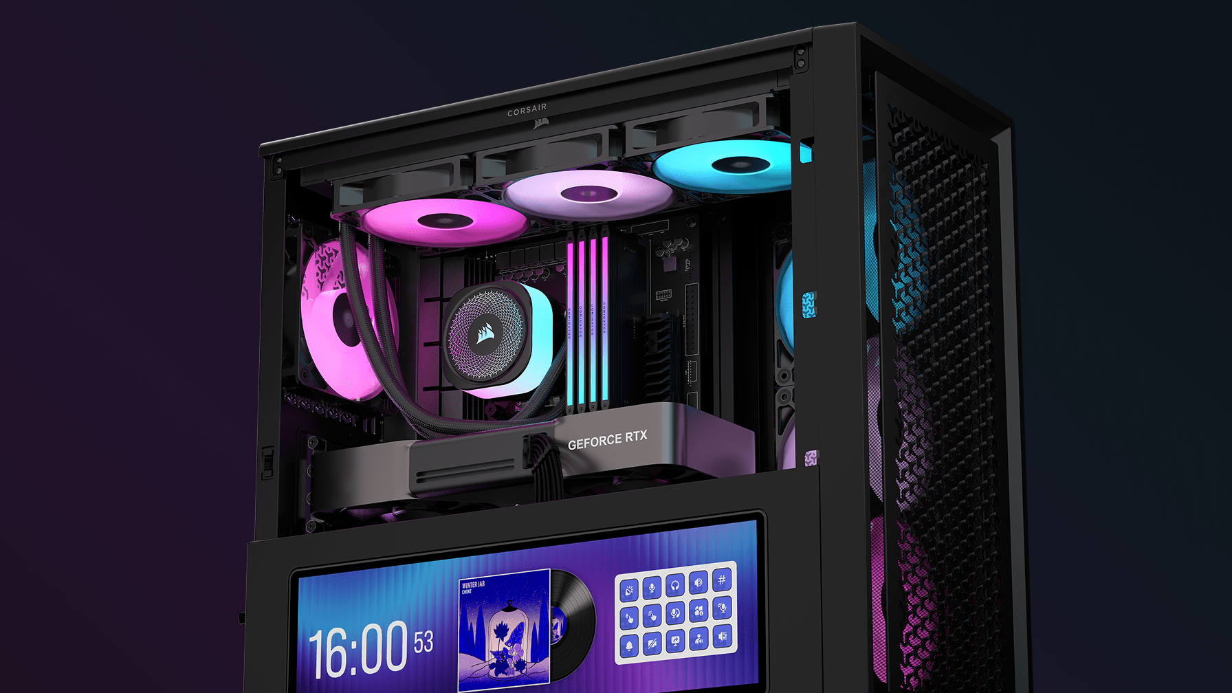 FRAME 4000D LCD RS ARGB Premium Mid-Tower PC Case