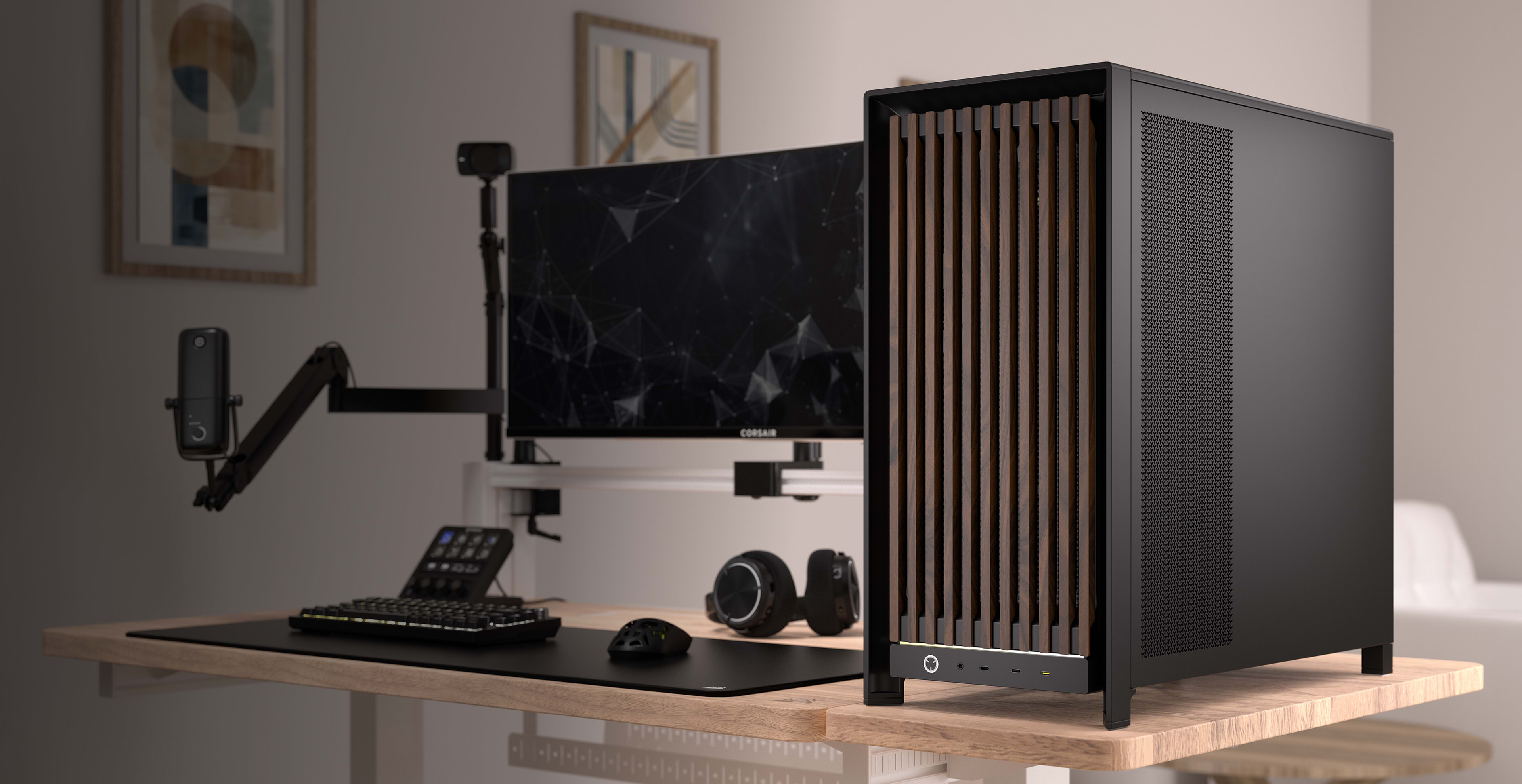 Panneau avant FRAME série 5000 en bois – Noir/Noyer
