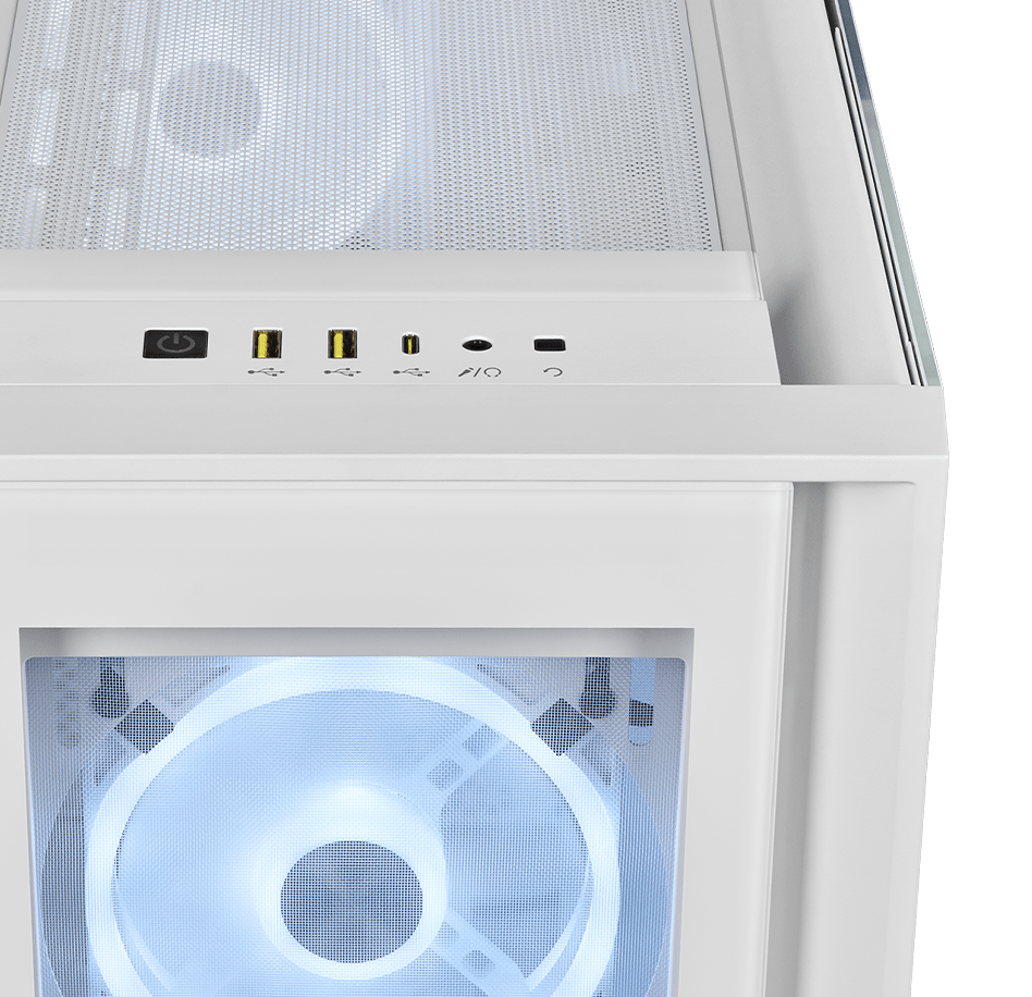 iCUE 5000X RGB QL Edition Mid-Tower ATX Case — True White