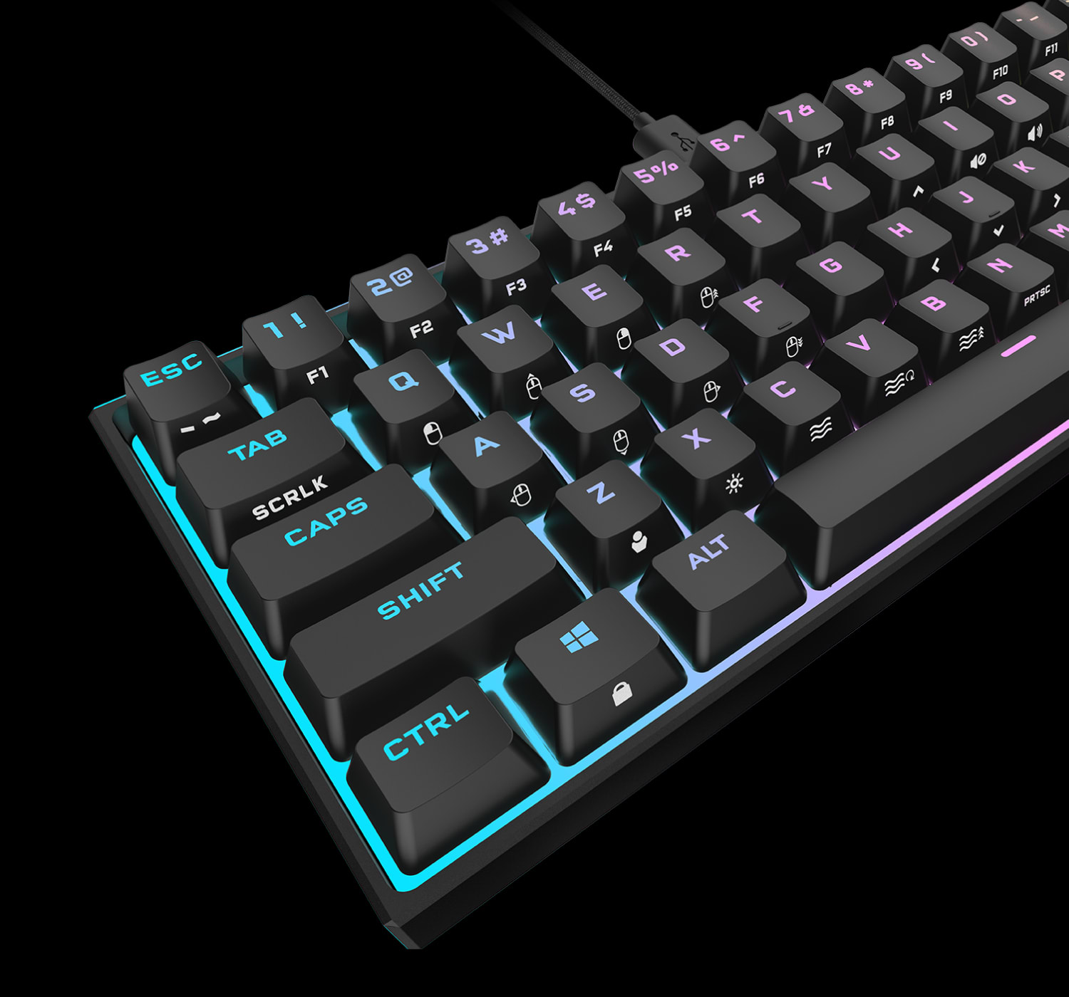 K65 RGB MINI 60% Mechanical Gaming Keyboard — CHERRY MX Red — Black ...