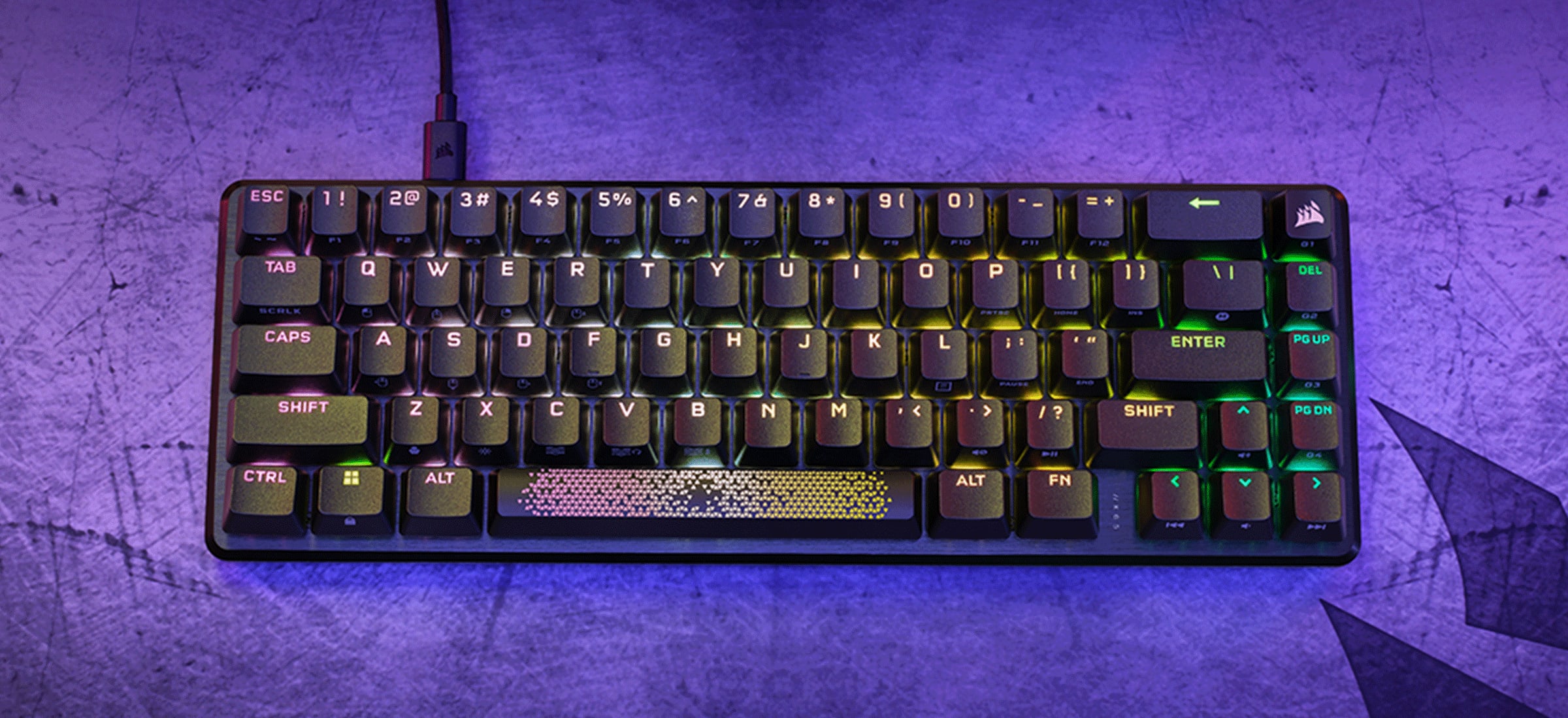 Механична клавиатура Gaming Corsair K65 PRO MINI RGB, 65%, Optical ...