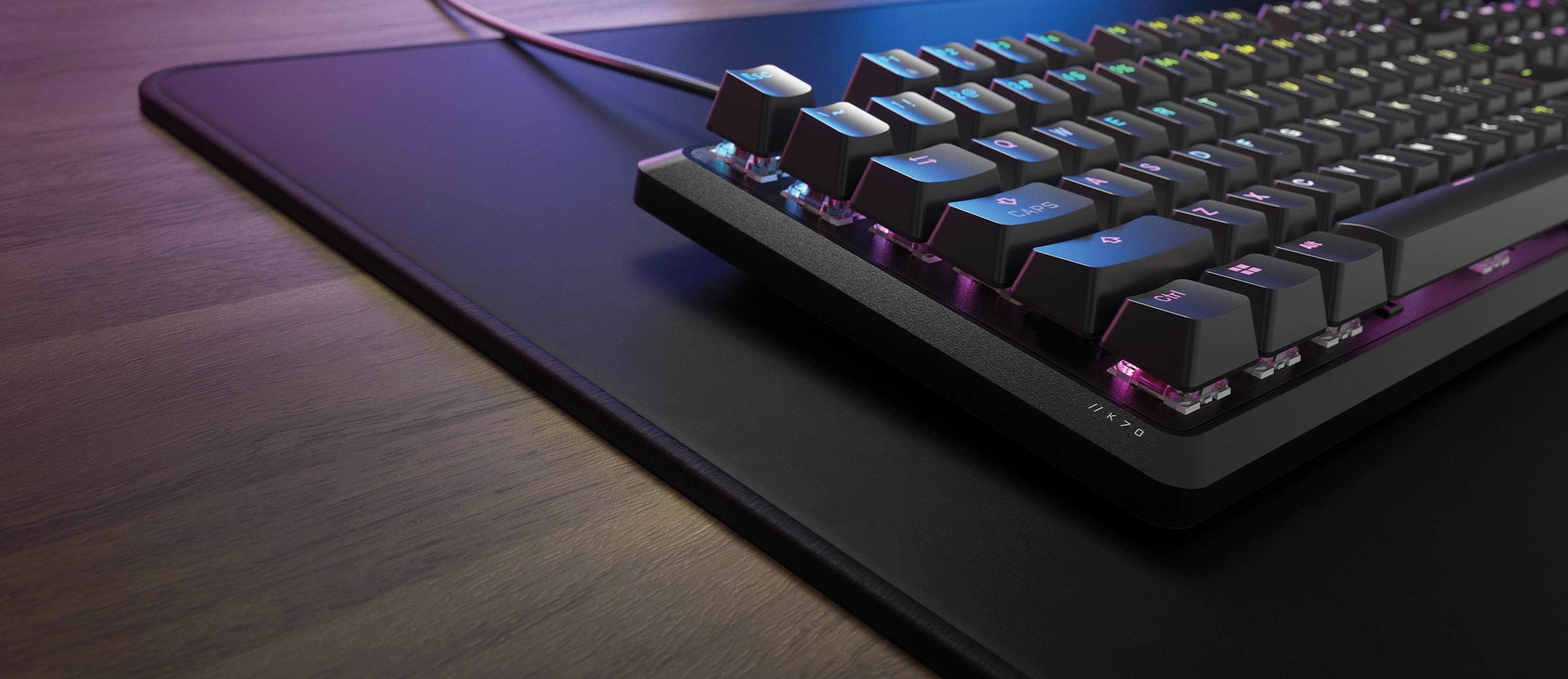 K70 CORE SE RGB Mechanical Gaming Keyboard with Palm Rest — White