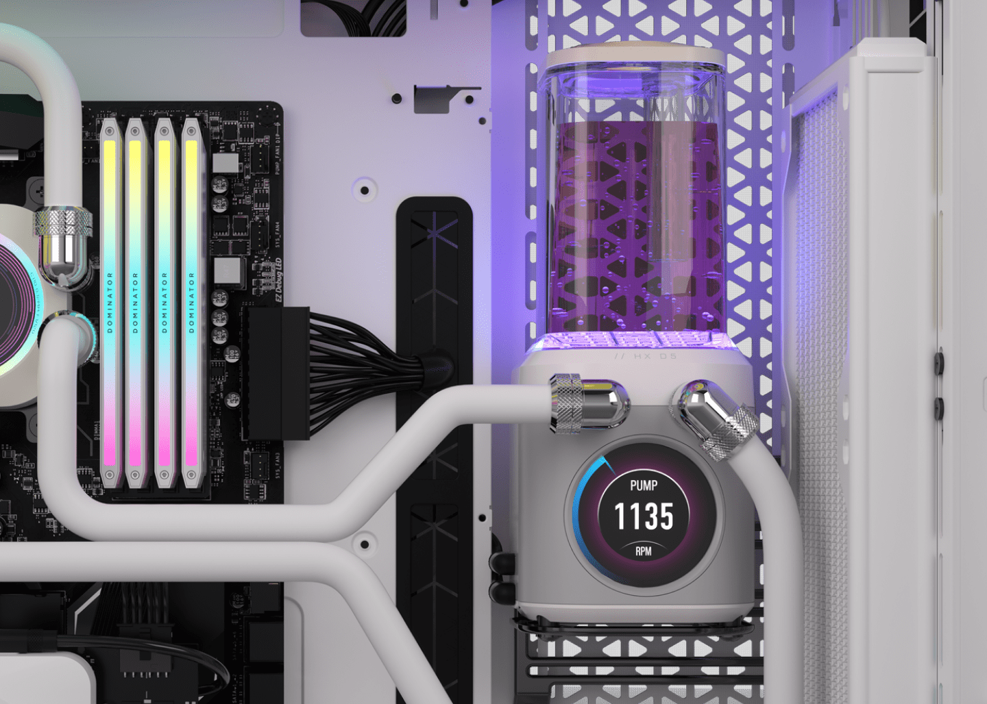iCUE LINK XD5 RGB ELITE LCD Pump/Reservoir Combo, White