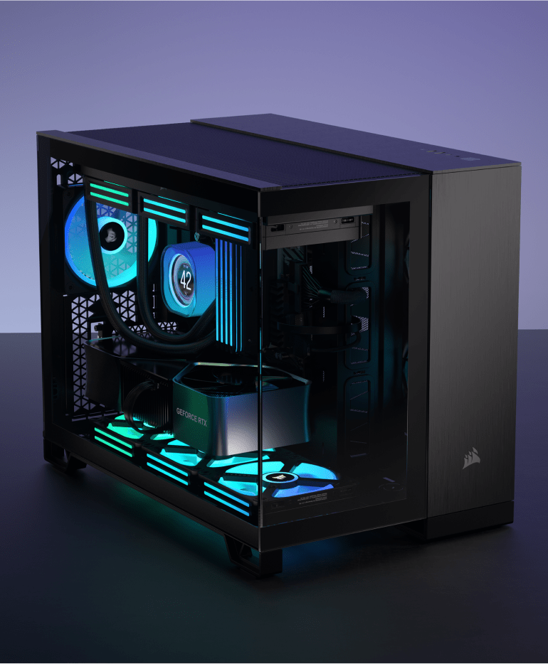 2500D AIRFLOW Mid-Tower Dual Chamber PC Case - White