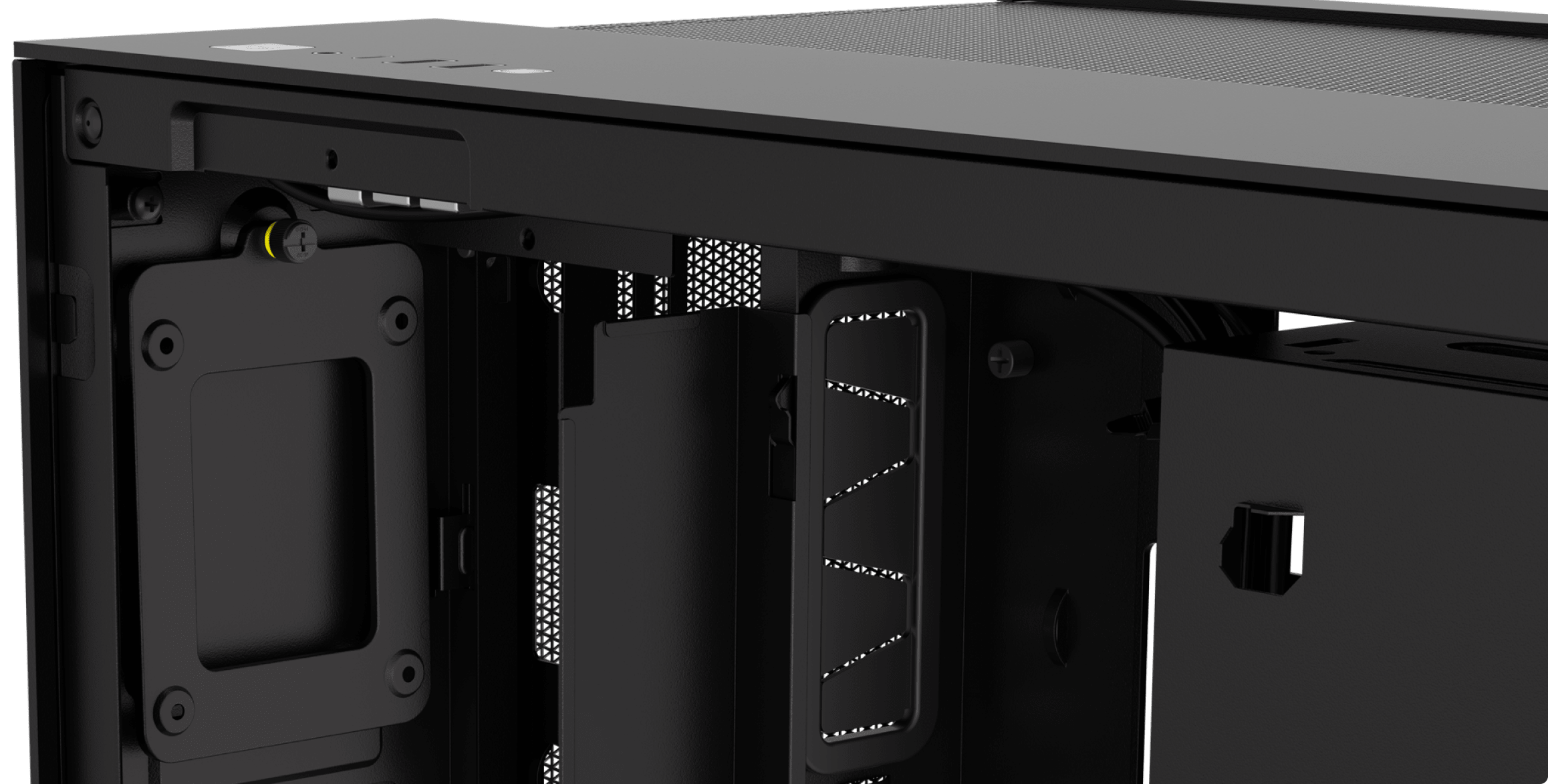 2500D AIRFLOW Mid-Tower Dual Chamber PC Case - Black