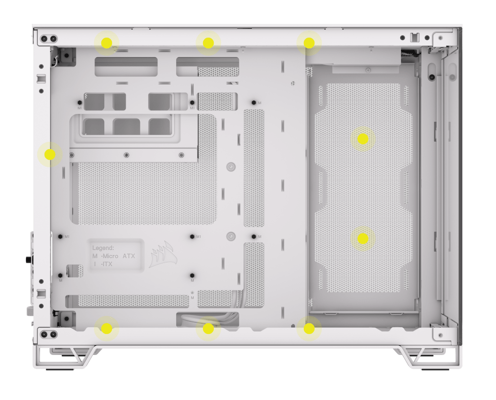 2500X Mid-Tower Dual Chamber PC Case - White