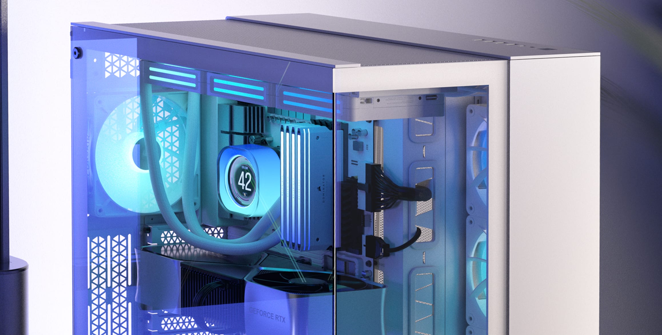 6500X Mid-Tower Dual Chamber PC Case - White