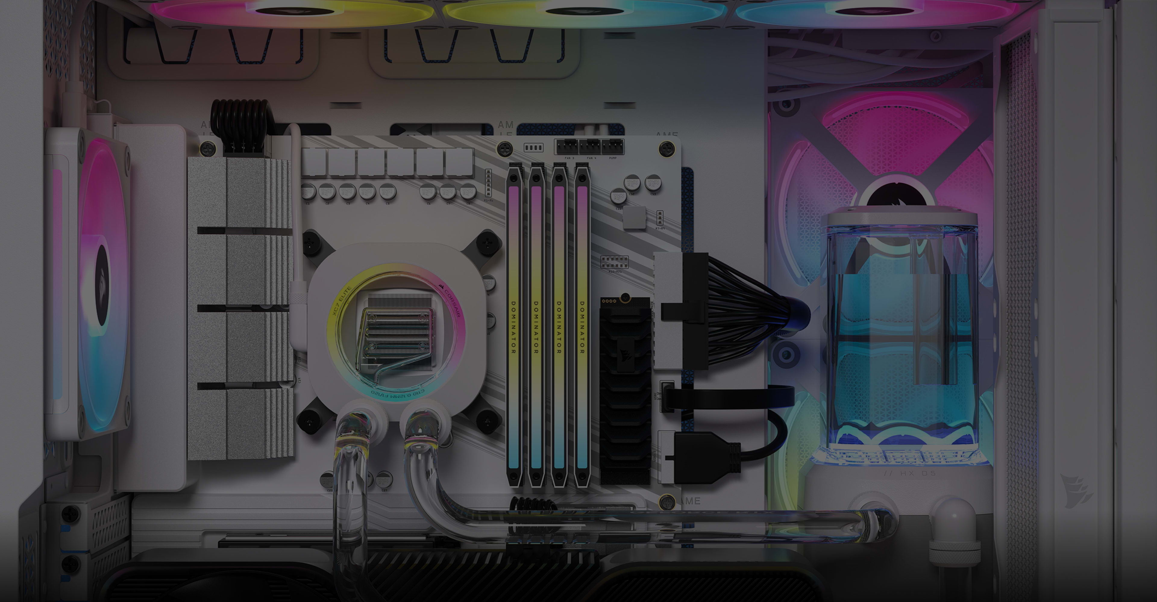 Hydro X Series iCUE LINK XH405i RGB Custom Cooling Kit - White