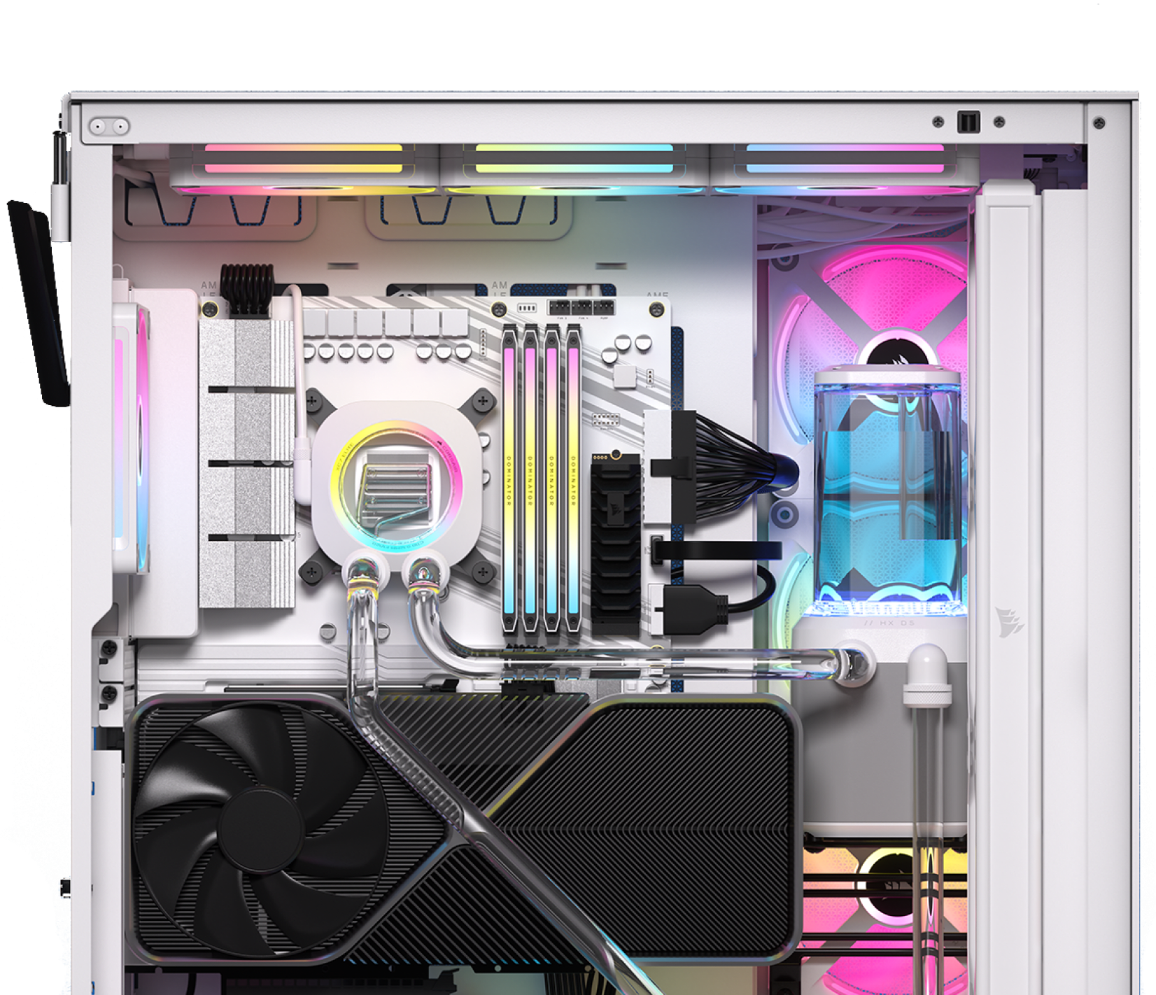 Hydro X Series iCUE LINK XH405i RGB Custom Cooling Kit - White