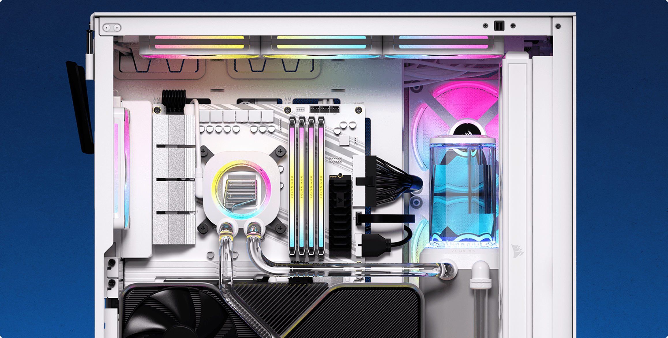 Hydro X Series iCUE LINK XH405i RGB Custom Cooling Kit - White