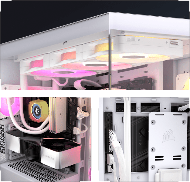 iCUE LINK 3500X RGB Mid-Tower PC Case - White iCUE LINK 3500X RGB Mid-Tower PC Case - White