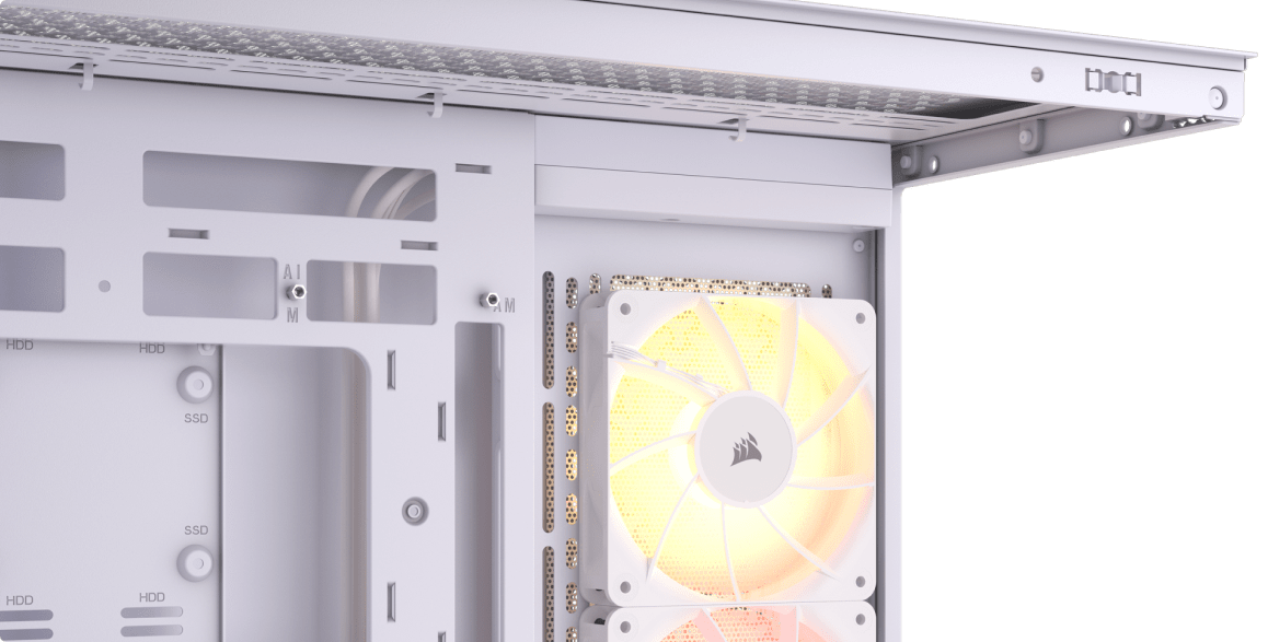 iCUE LINK 3500X RGB Mid-Tower PC Case - White