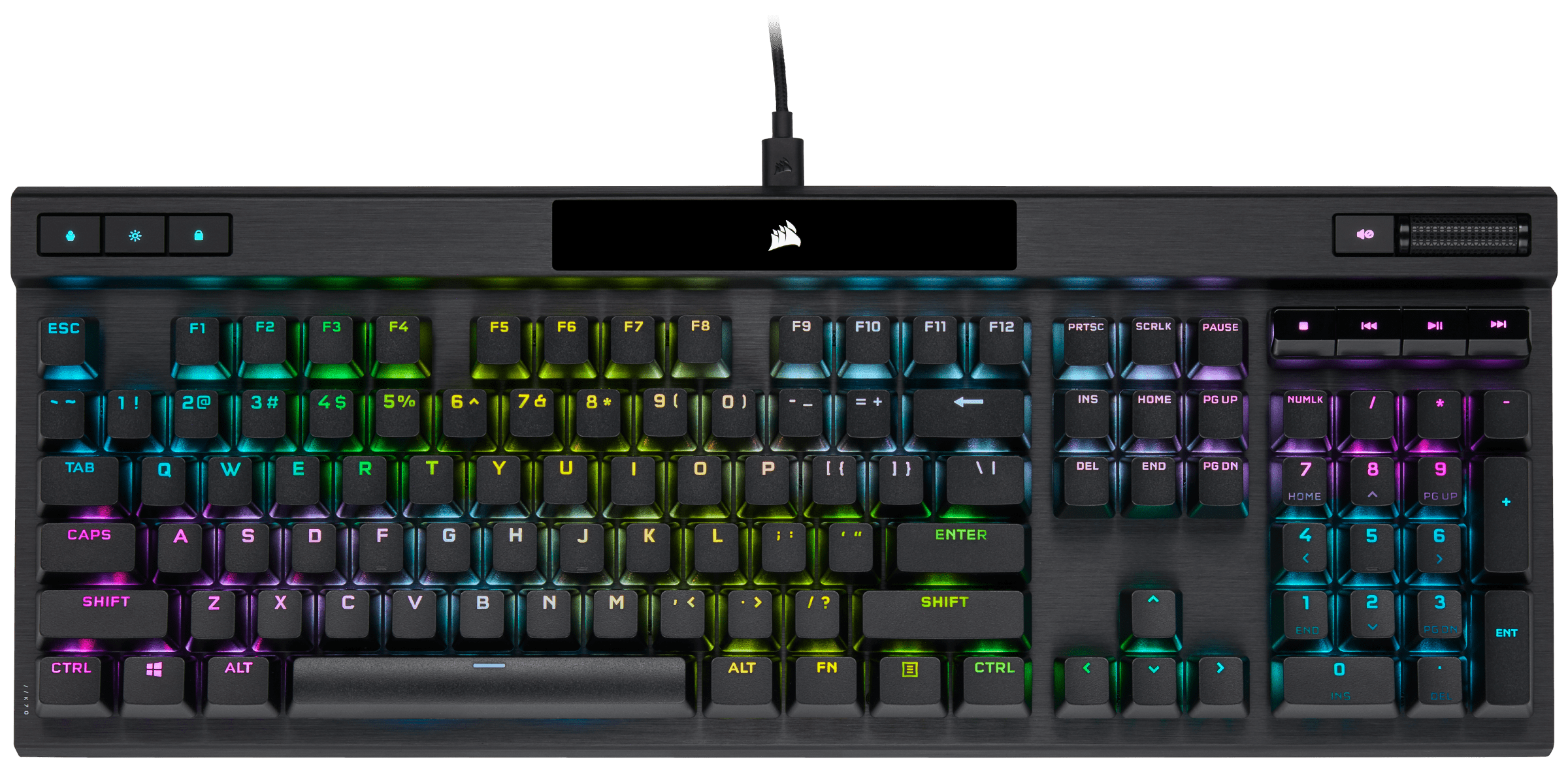 K70 RGB PRO Mechanical Gaming Keyboard with PBT DOUBLE SHOT PRO Keycaps — CHERRY® MX SPEED ...