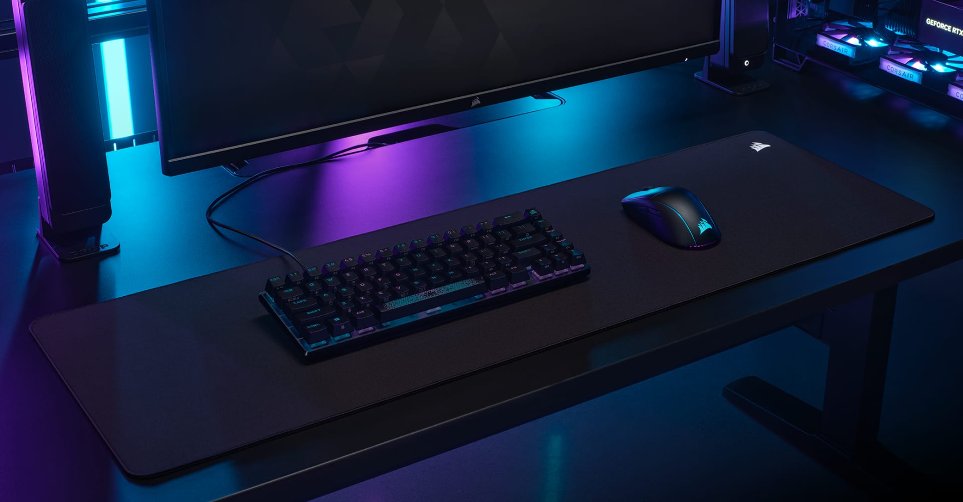 Mouse pad gamer de pano híbrido MM500 v2 — Estendido