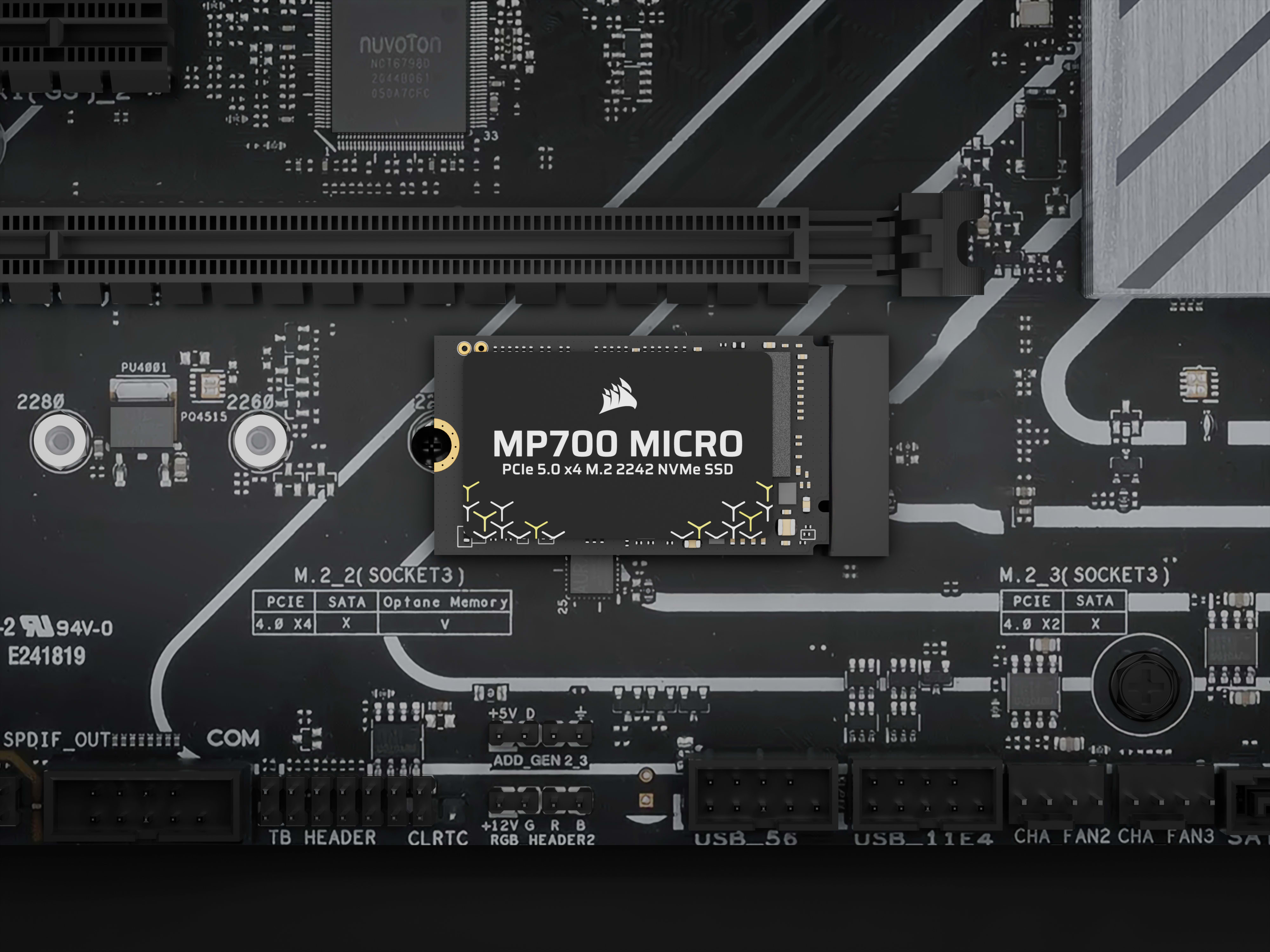 MP700 MICRO 4TB PCIe 4.0 (Gen4) x4 NVMe M.2 2242 SSD