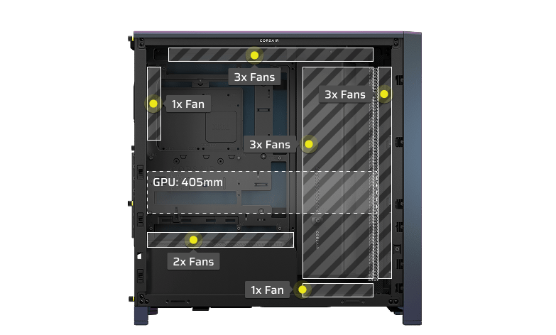 FRAME 4000D Vault Series Modular Mid-Tower PC Case – Galaxy