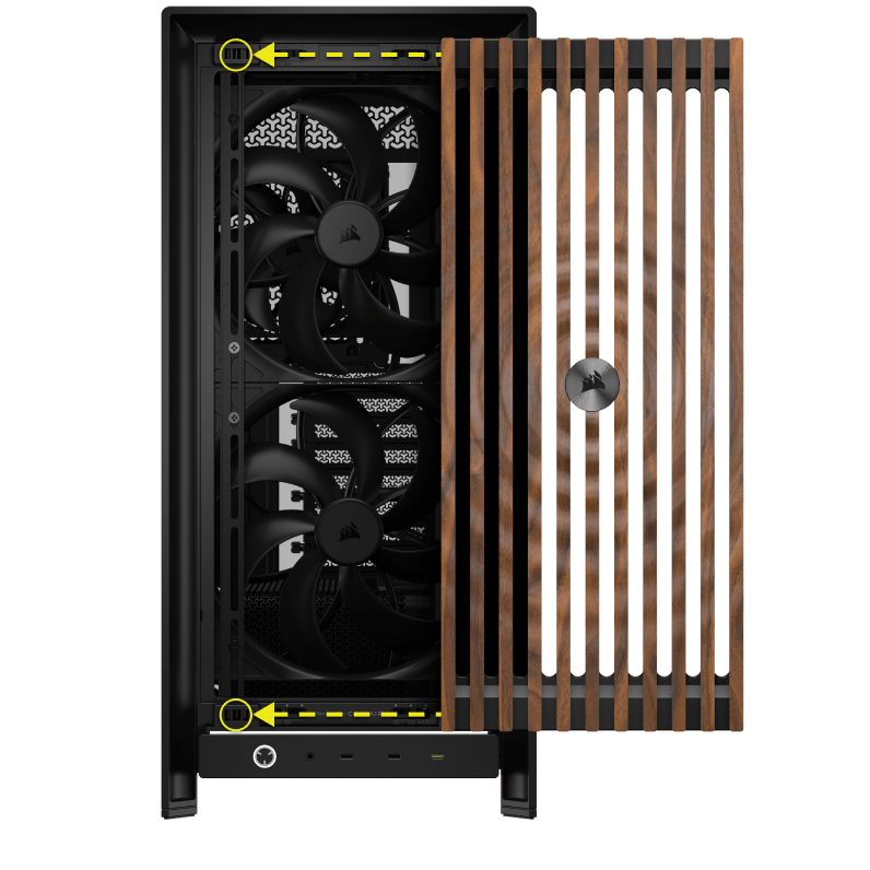 FRAME 5000 Series WOOD Front Panel - Black/Walnut