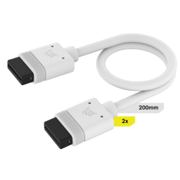 Τεκμηρίωση - iCUE LINK Cable, 2x 200mm with Straight connectors, White ...